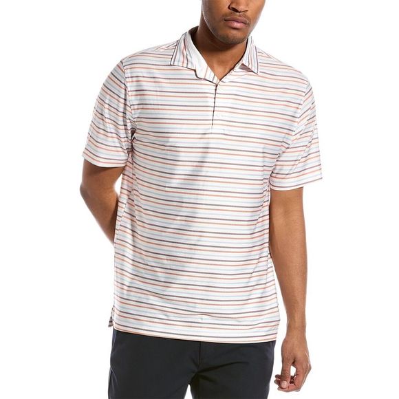 Hickey Freeman | Shirts | Hickey Freeman Herringbone Stripe Tech Polo ...